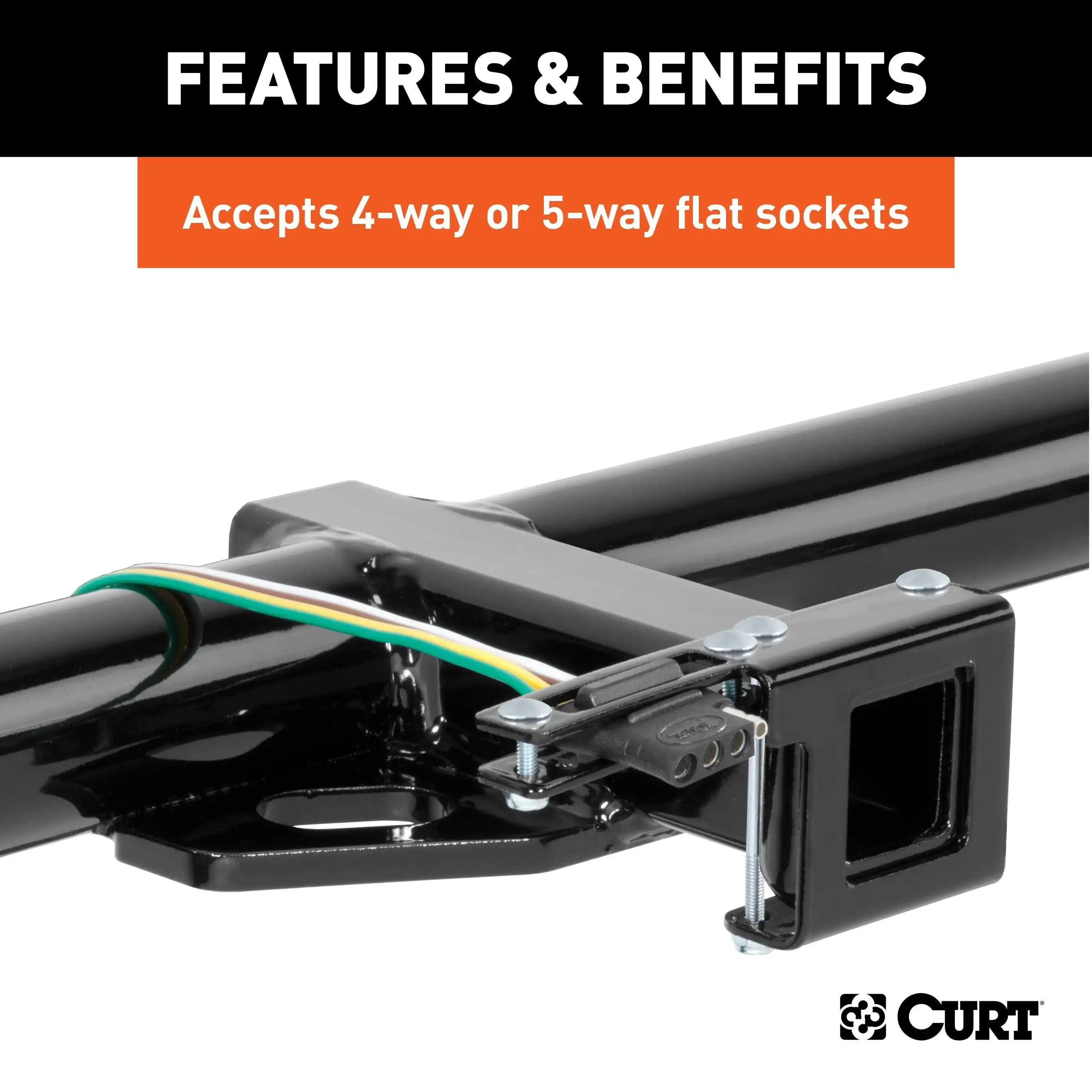 CURT 58002010 - Easy-Mount Wiring Brackets for 4 or 5-Way Flat (1-1/4in ...