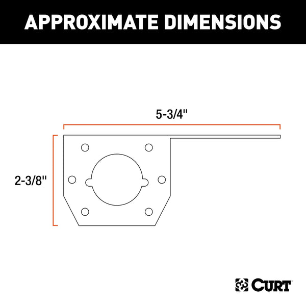 CURT 58210 - Connector Mounting Bracket for 4 or 6-Way Round ...