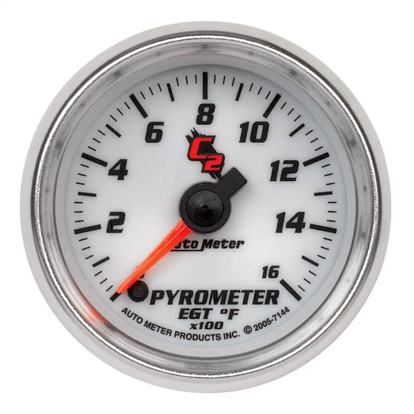 AutoMeter 7144 - GAUGE, PYROMETER (EGT), 2 1/16", 1600?F, DIGITAL STEP ...