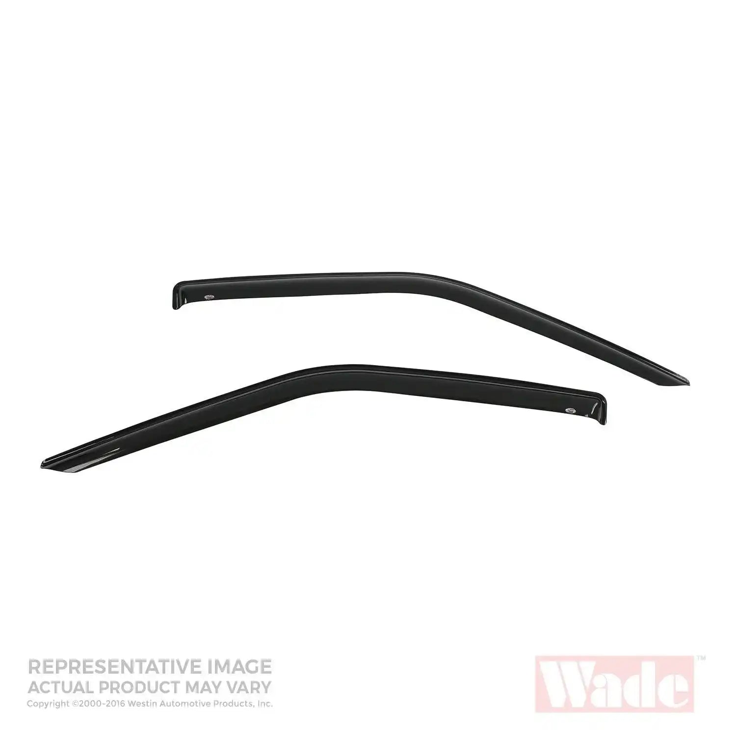 Westin 72-37452 - Slim Wind Deflector Front 2 pc. Smoke w/Fixed Rear W ...