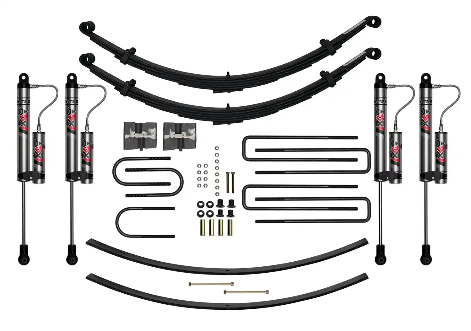 Skyjacker D800BK-X - 8 In. Suspension Lift Kit With ADX 2.0 Remote Res ...