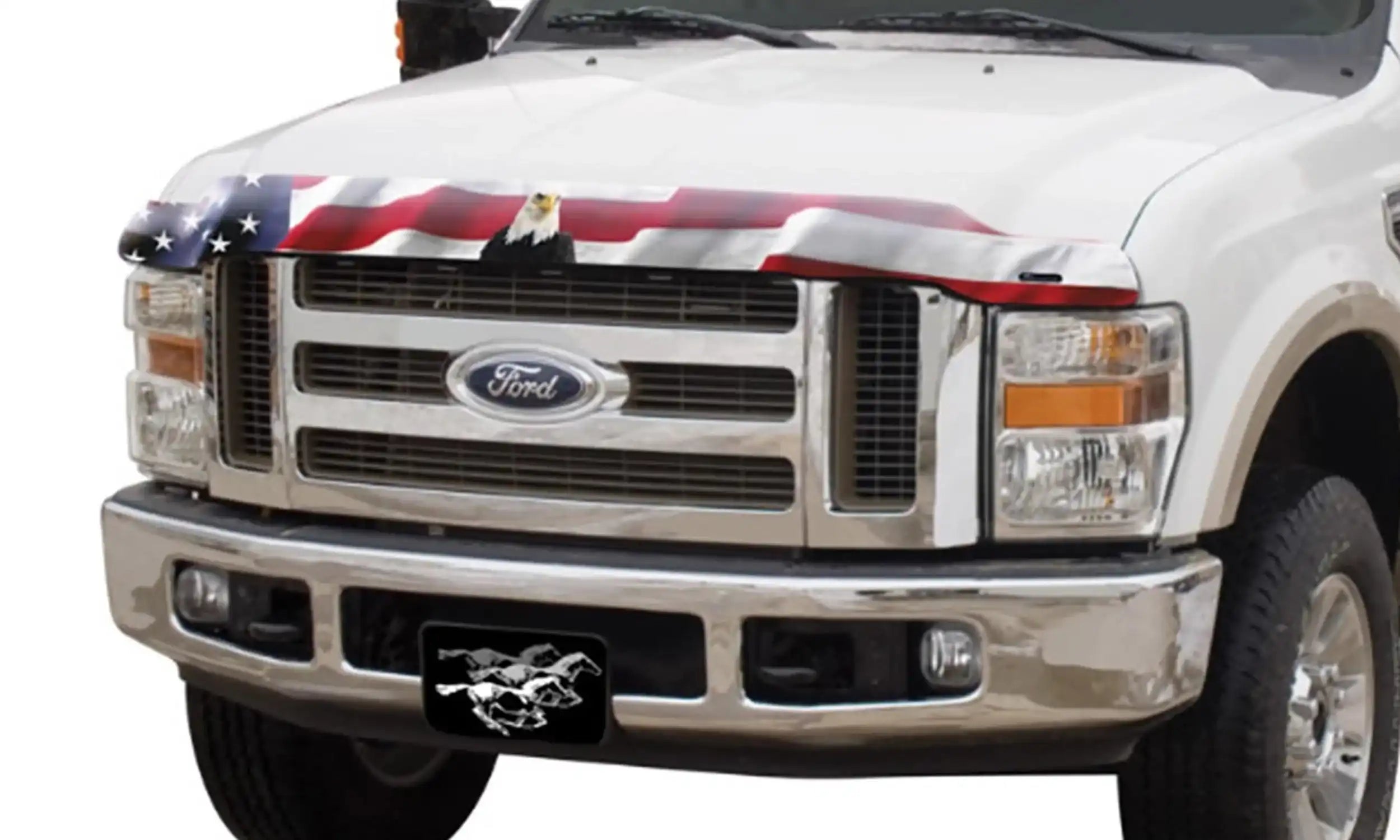 Stampede 2149-30 - Vigilante Premium Hood Protector American Flag w ...
